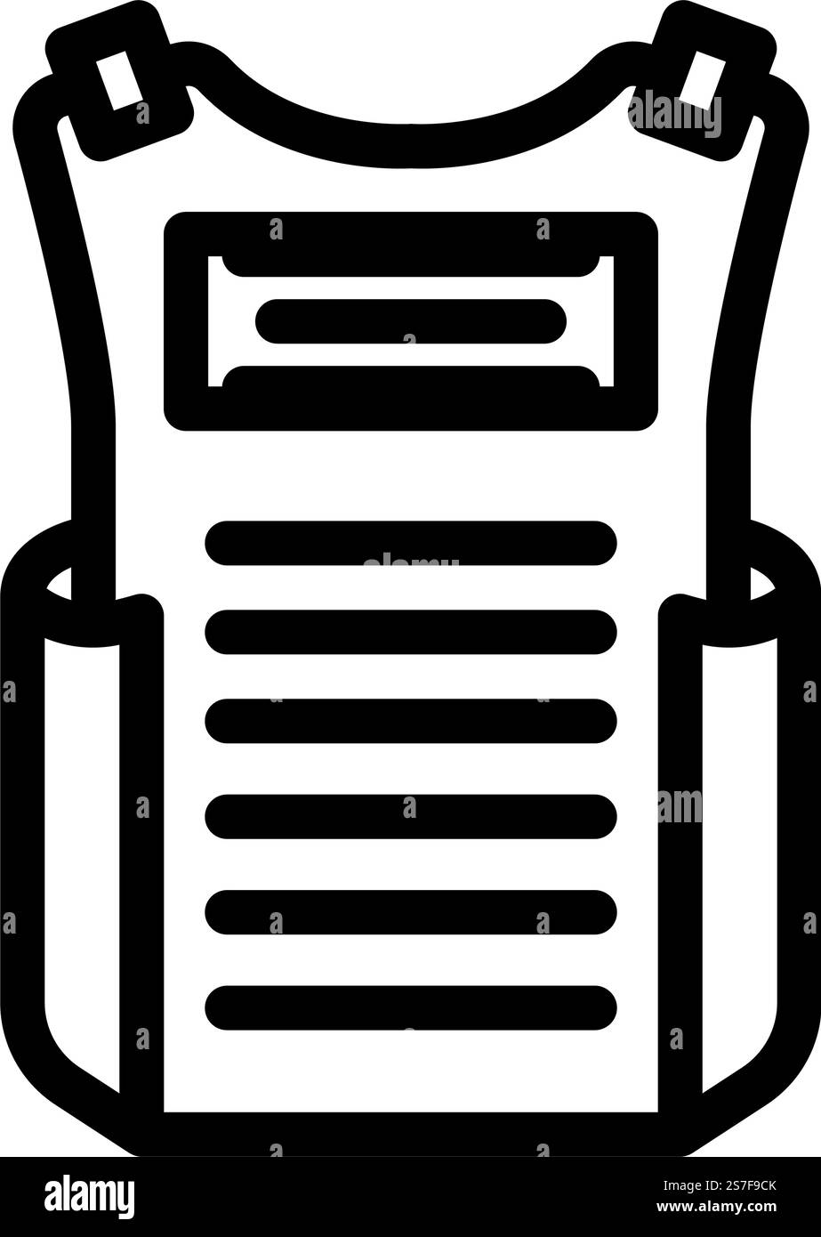 bulletproof vest crime line icon vector. bulletproof vest crime sign ...