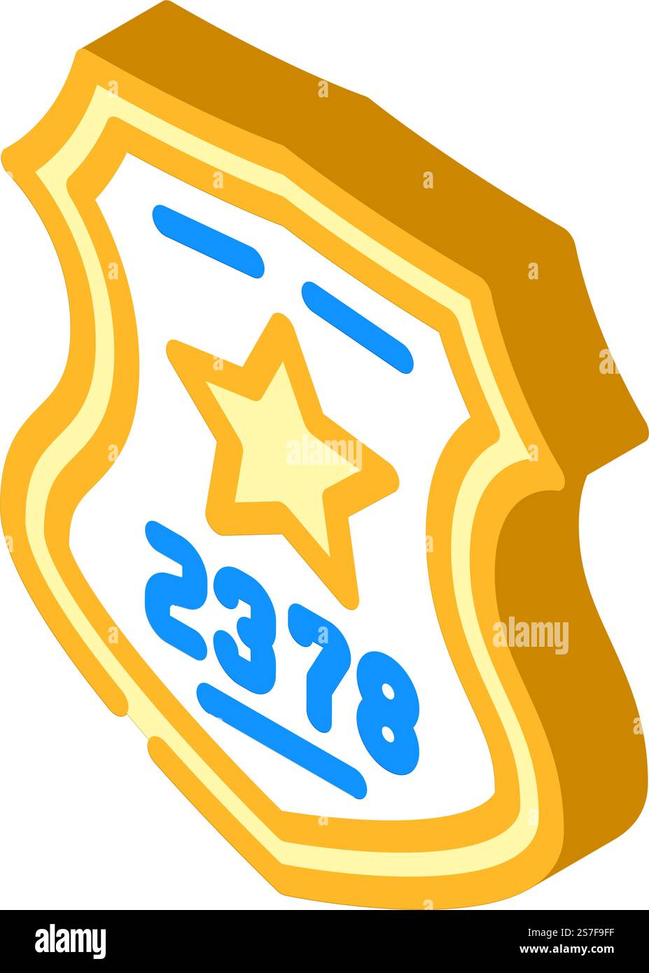 police badge crime isometric icon vector. police badge crime sign ...