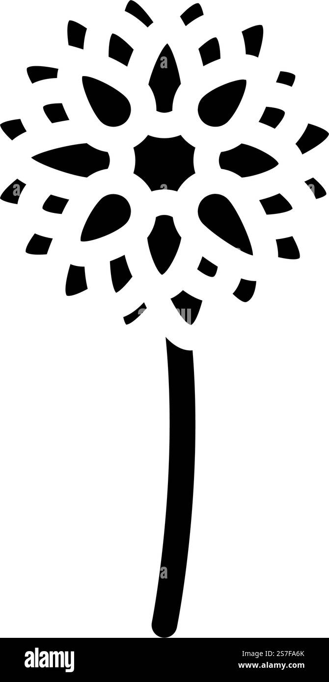 dahlia blossom spring glyph icon vector. dahlia blossom spring sign ...