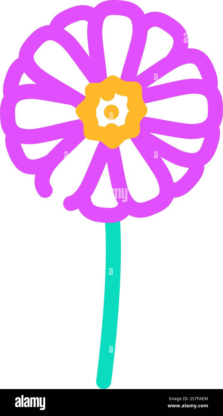 aster blossom spring color icon vector. aster blossom spring sign ...