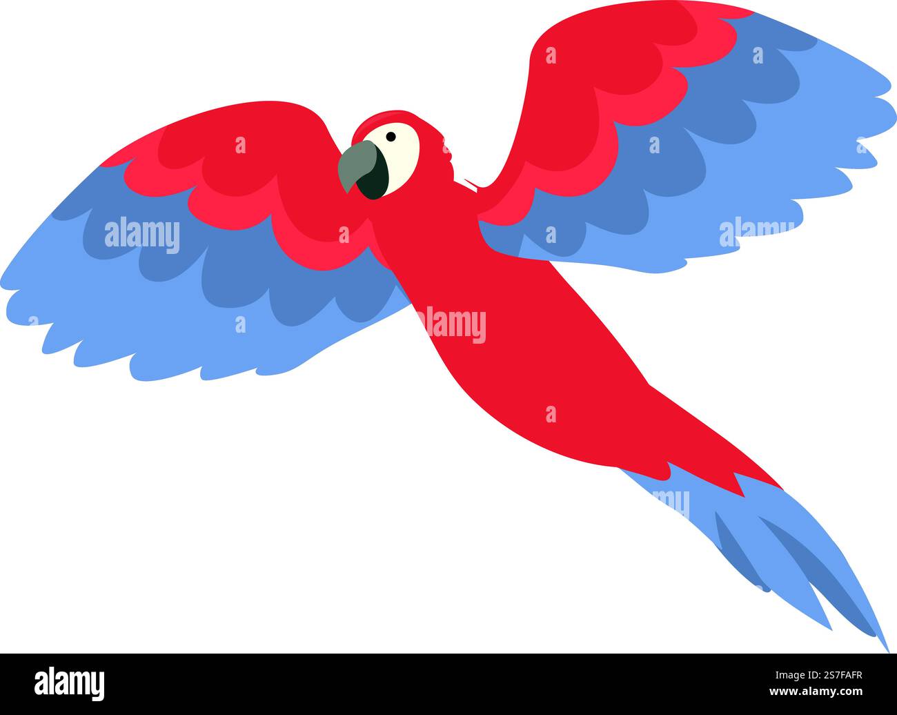 Macaw fly icon cartoon vector. Tropical bird. Cute exotic pet. Macaw ...