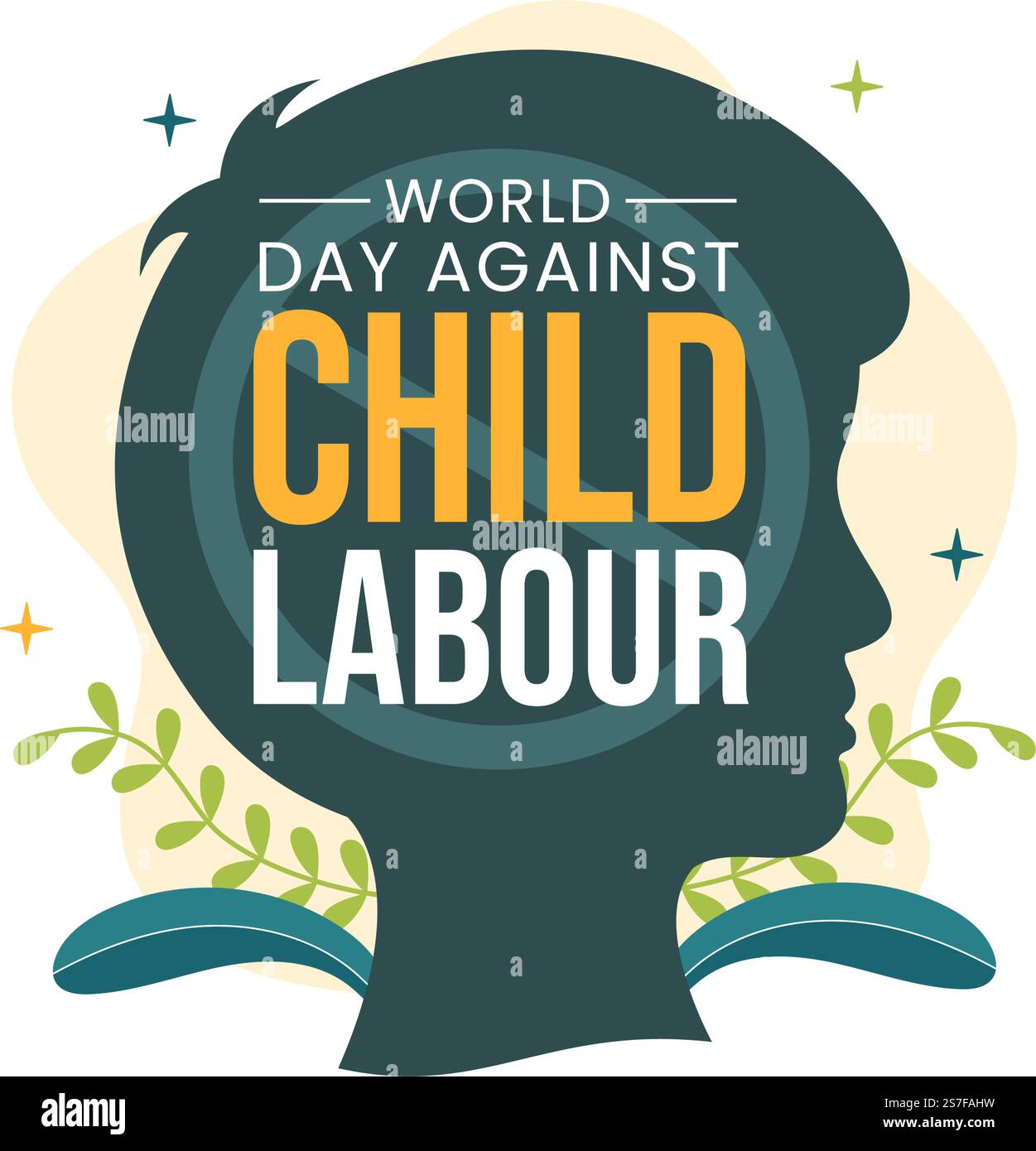 World Day Against Child Labour Illustration with Children Working for ...