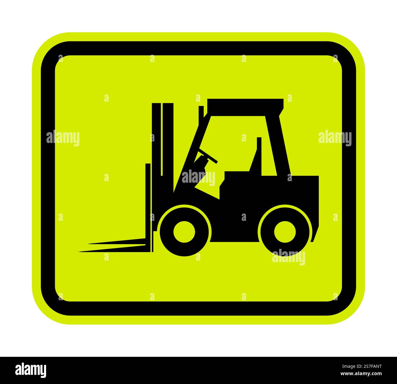 Forklift truck sign,Hazard warning forklift Stock Vector Image & Art ...