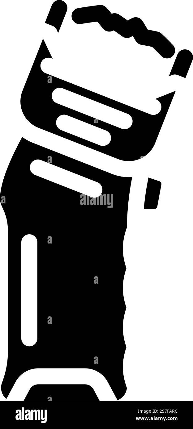 taser gun crime glyph icon vector. taser gun crime sign. isolated ...