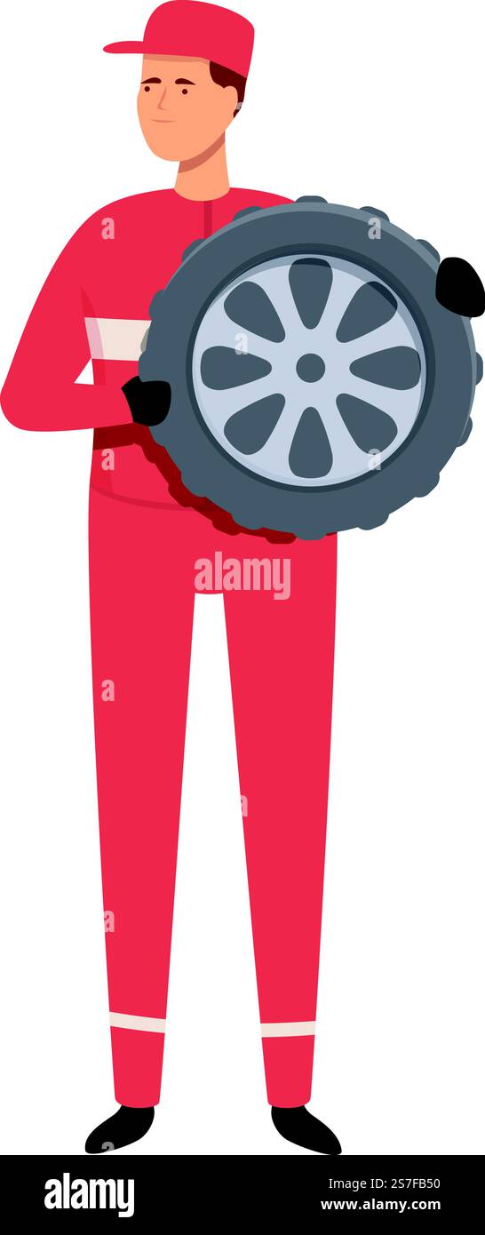 Racing team change wheel icon cartoon vector. Race car. Sport formula ...