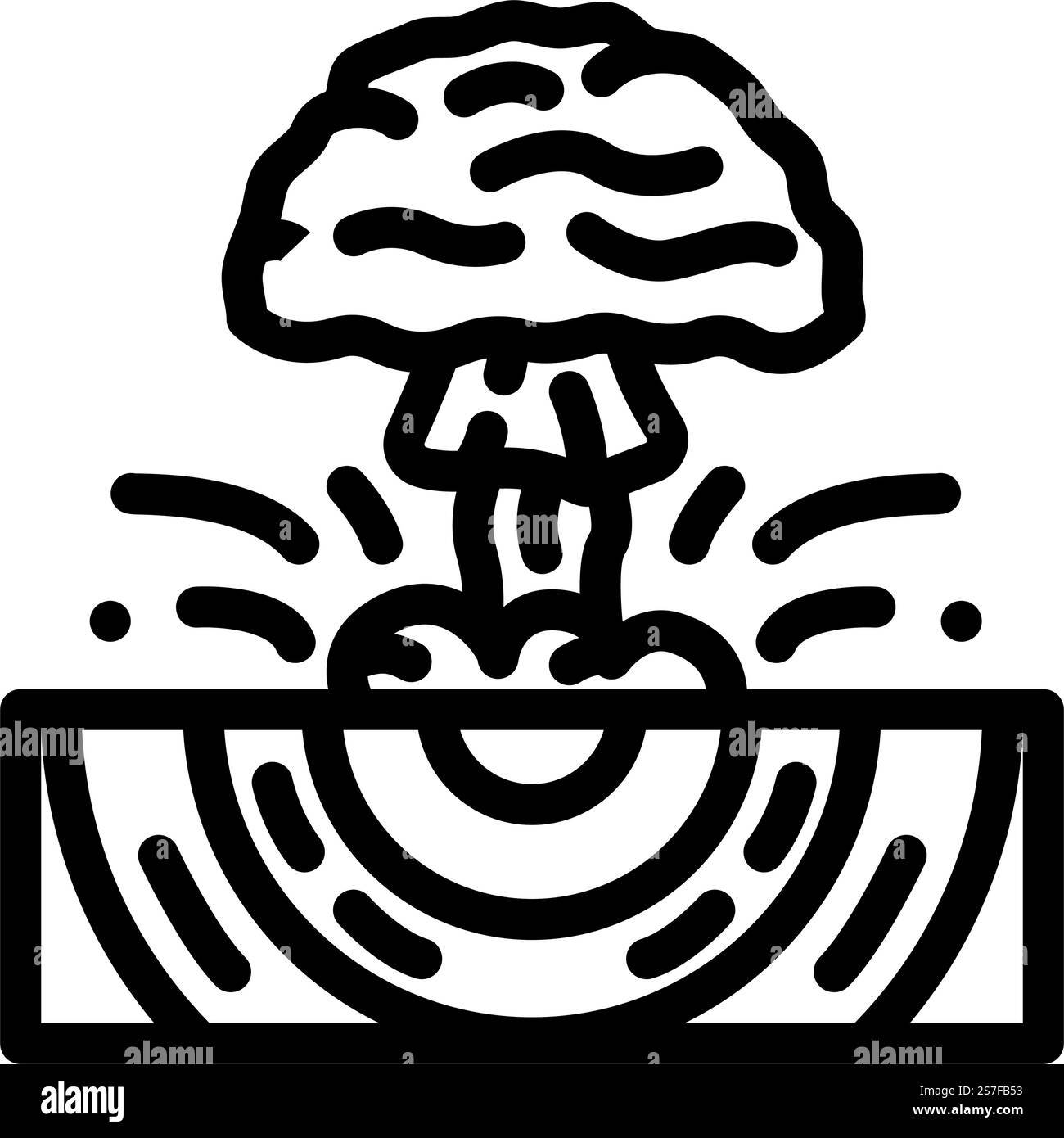 explosion earthquake disaster line icon vector. explosion earthquake ...