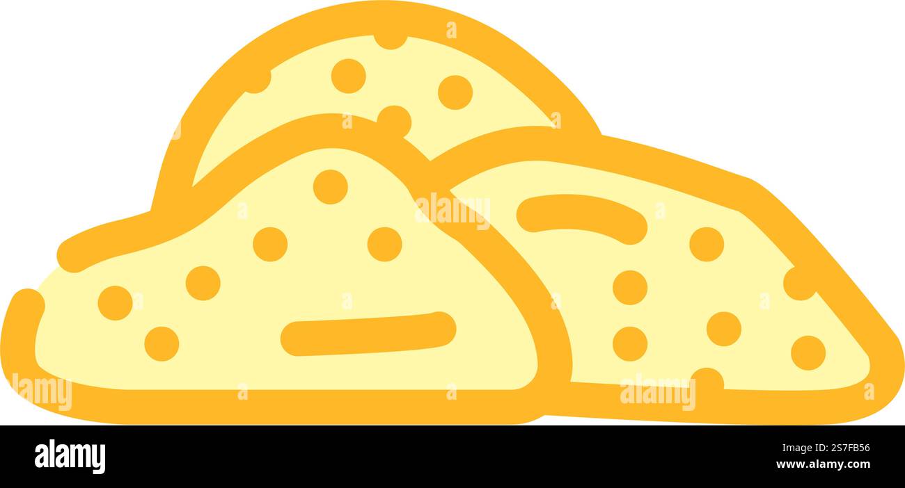 ginger dried fruit color icon vector. ginger dried fruit sign. isolated ...