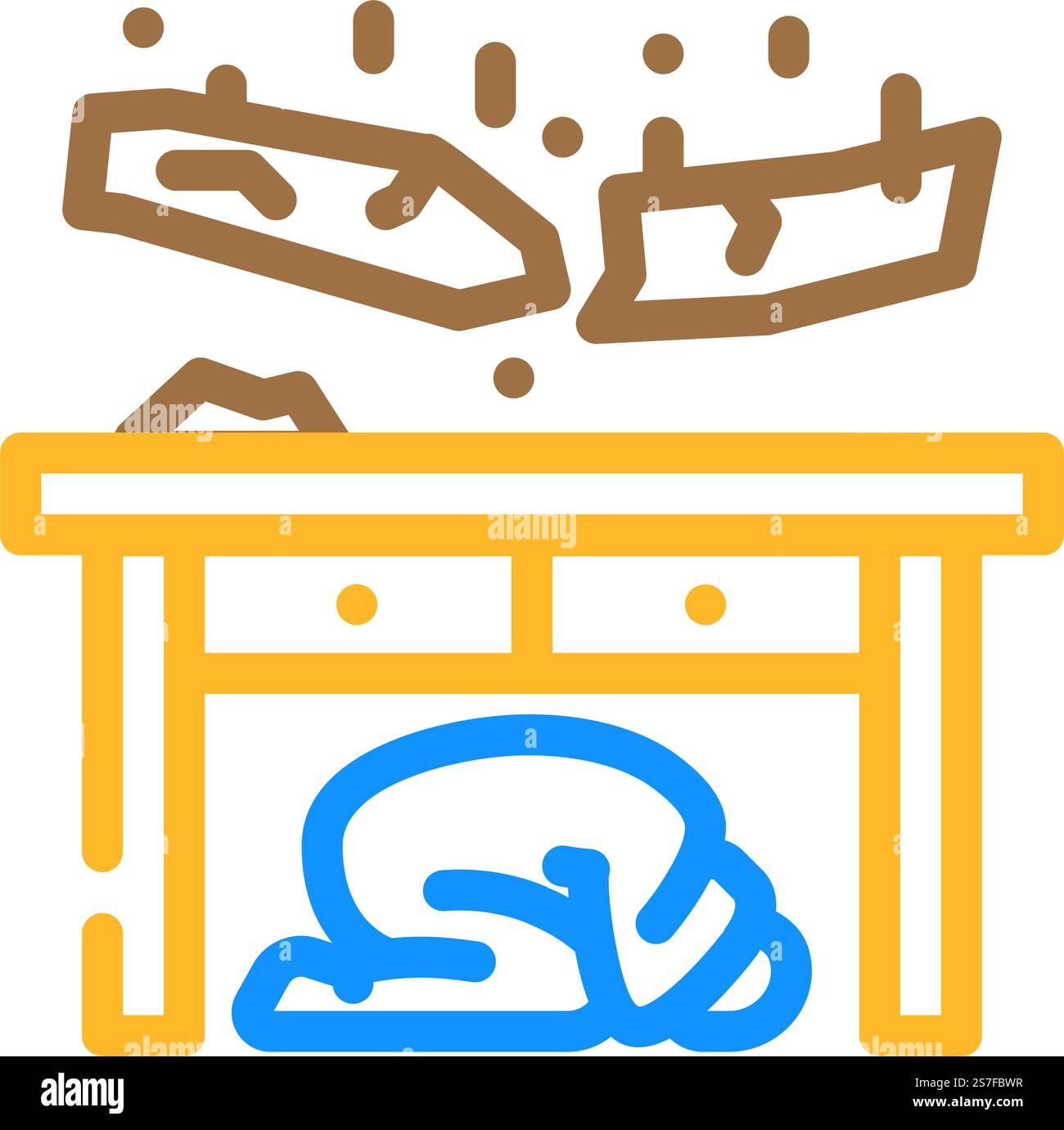 earthquake people safety color icon vector. earthquake people safety ...