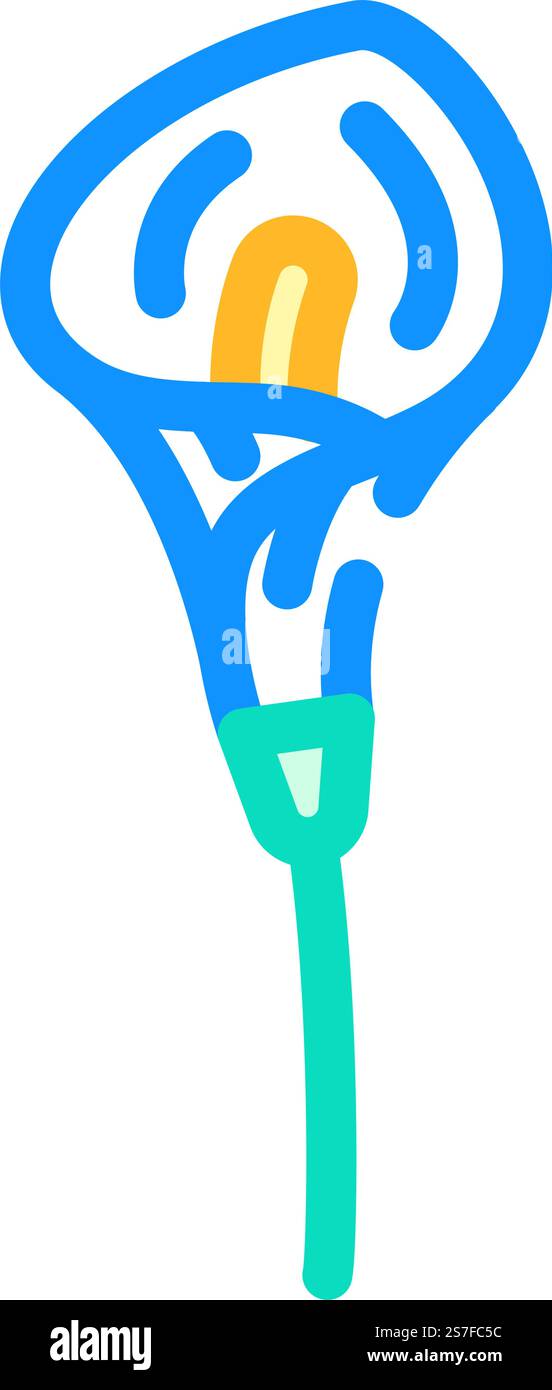 calla lily blossom spring color icon vector. calla lily blossom spring ...