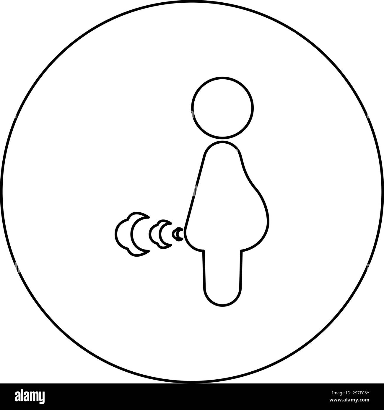 Pregnant woman farts break wind farting bloating gas cloud stench bad ...