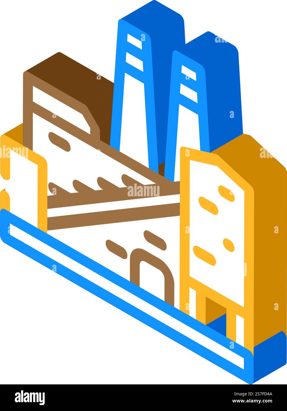 coking plant steel production isometric icon vector. coking plant steel ...