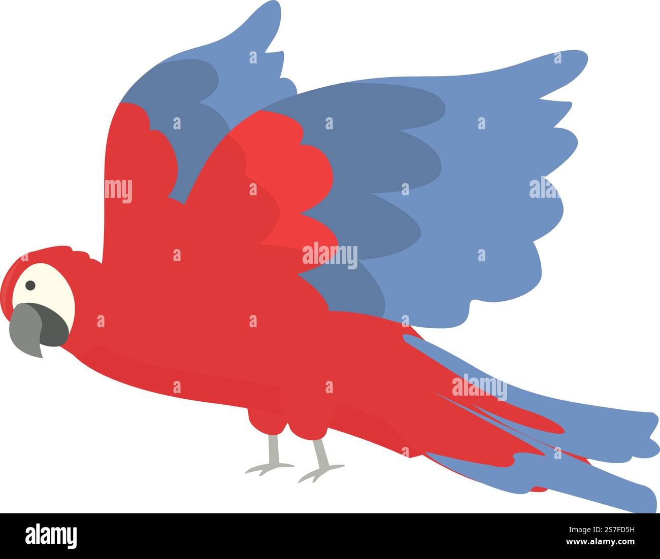 Angry macaw icon cartoon vector. Tropical bird. Red fly. Angry macaw ...