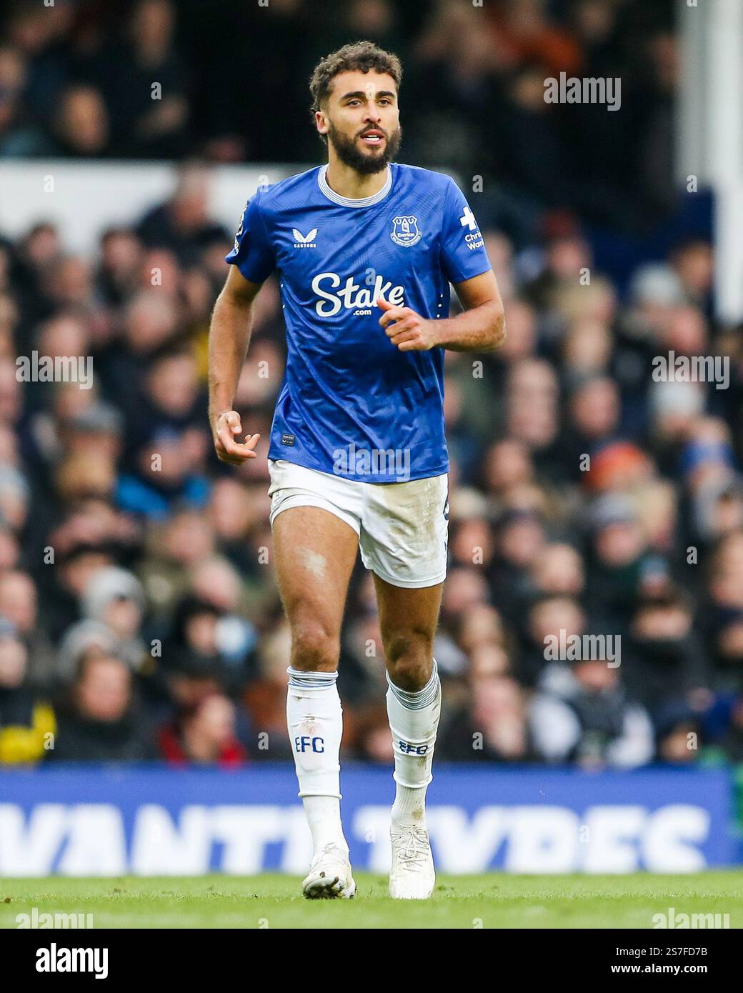 Liverpool, UK. 19th Jan, 2025. Dominic Calvert-Lewin of Everton in ...