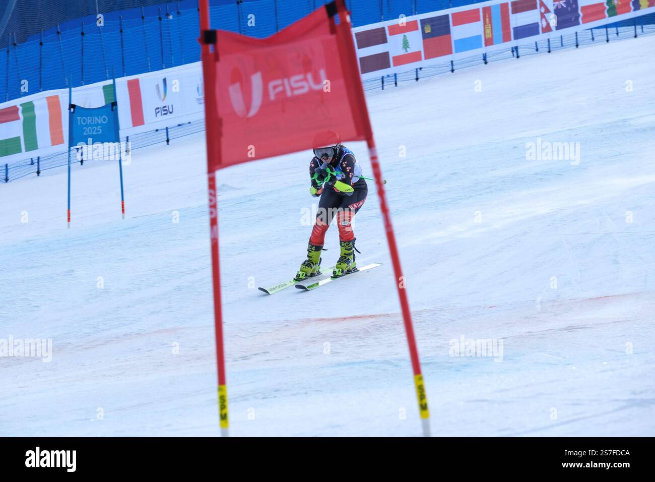 Bardonecchia, Italy. 18th Jan, 2025. Regina Falk of Sweden in action ...