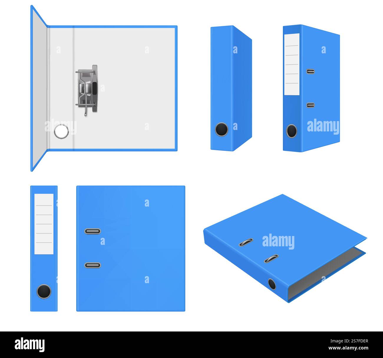 Binder folder. Realistic hard covered business folder for files ...
