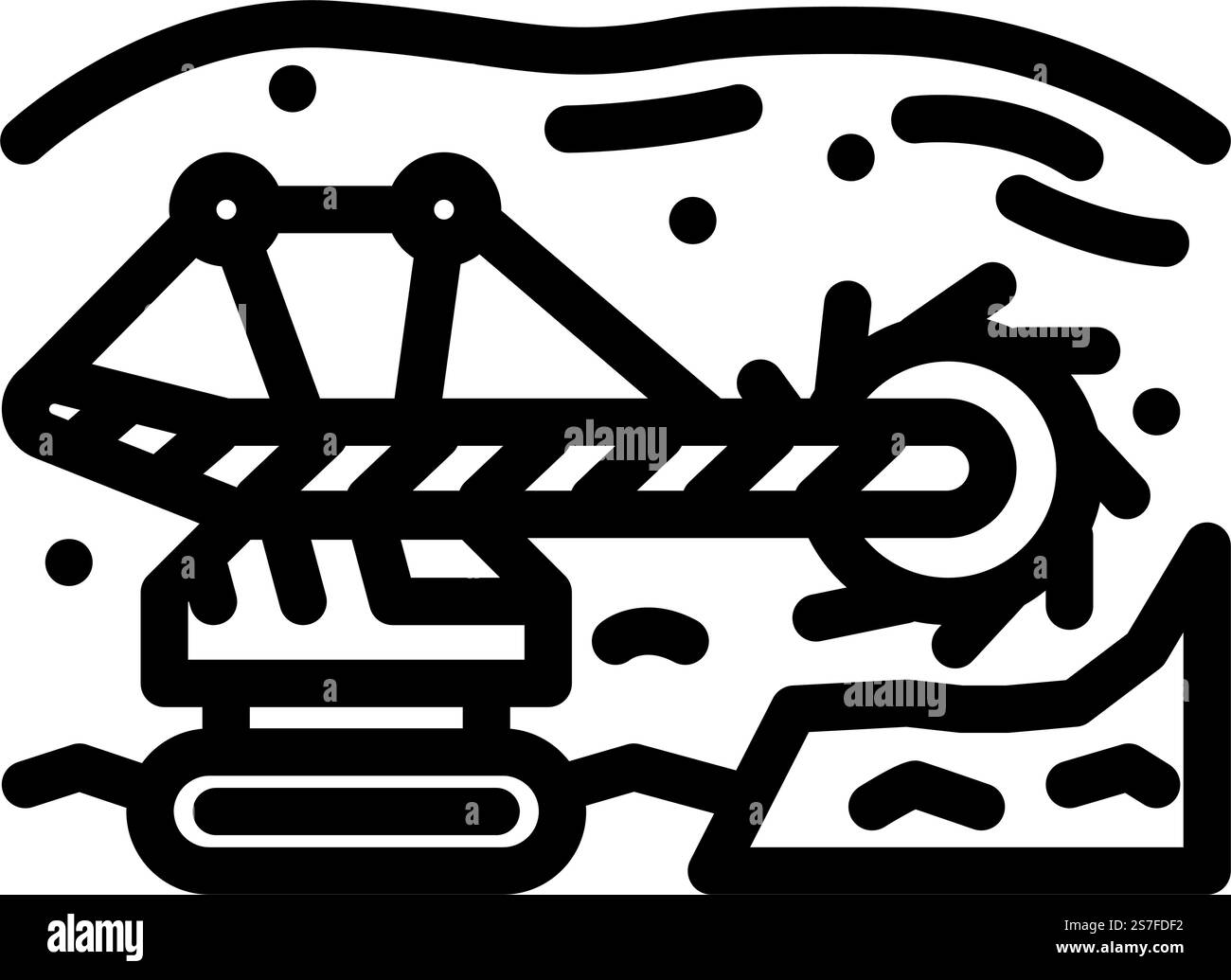 open pit mine steel production line icon vector. open pit mine steel ...
