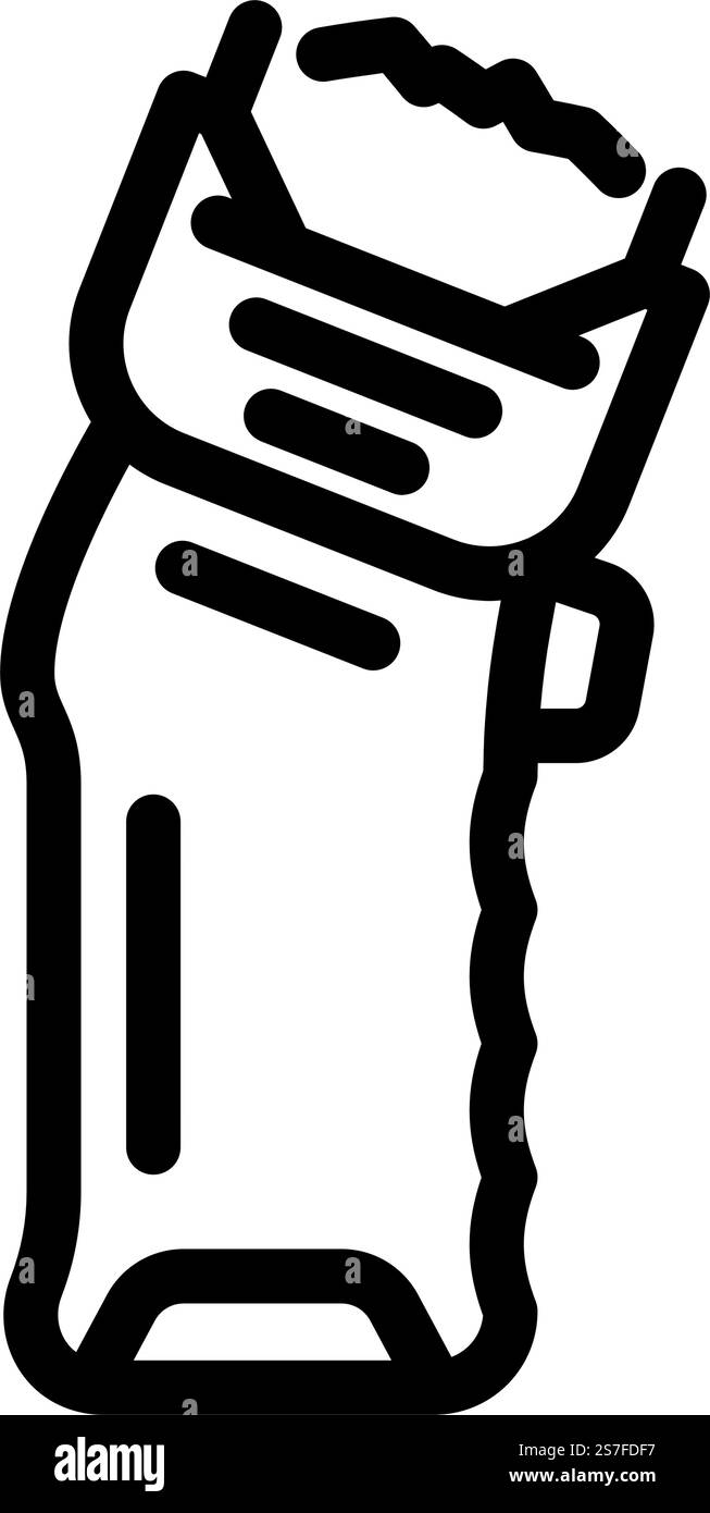 taser gun crime line icon vector. taser gun crime sign. isolated ...