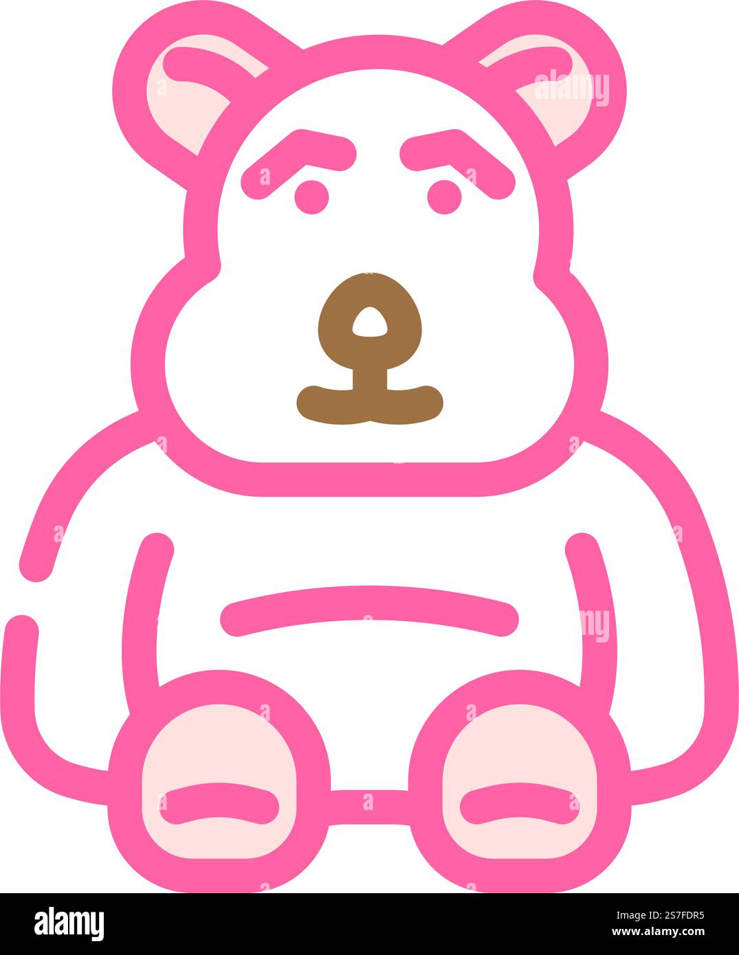 plush toy child color icon vector. plush toy child sign. isolated ...
