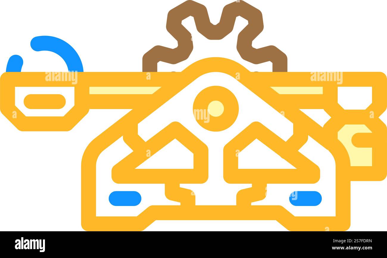 construction engineering set toy baby color icon vector. construction ...