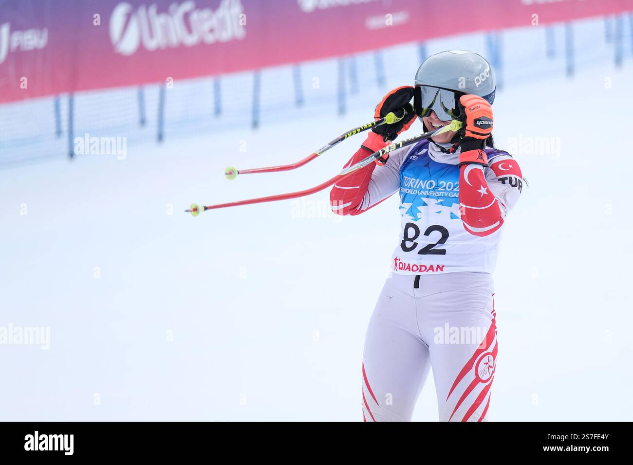 Zerda Timarli of Turkey seen during the FISU Games 2025 - Alpine Skiing ...