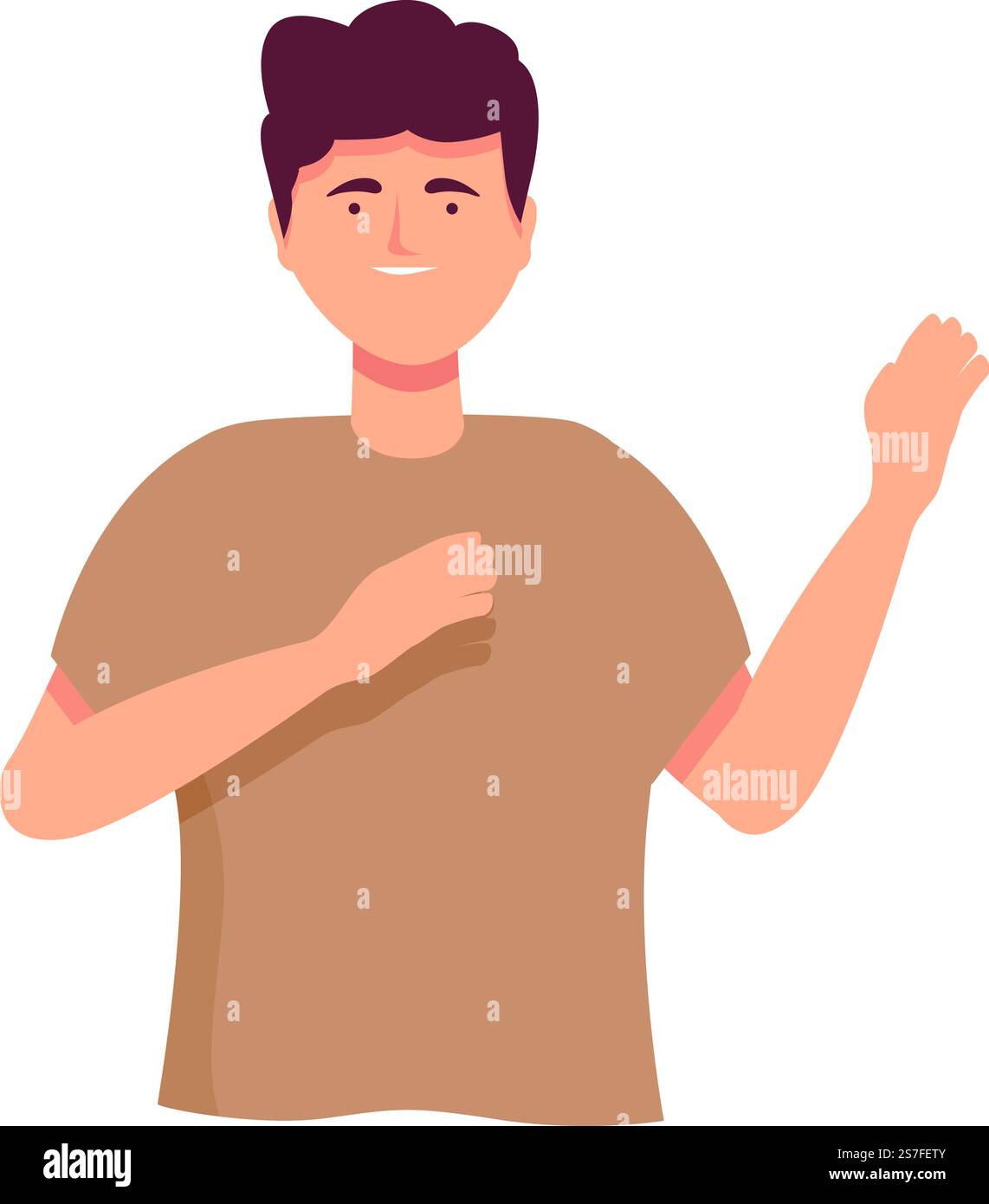 Lets take the chance icon cartoon vector. Person hello. Young sign ...