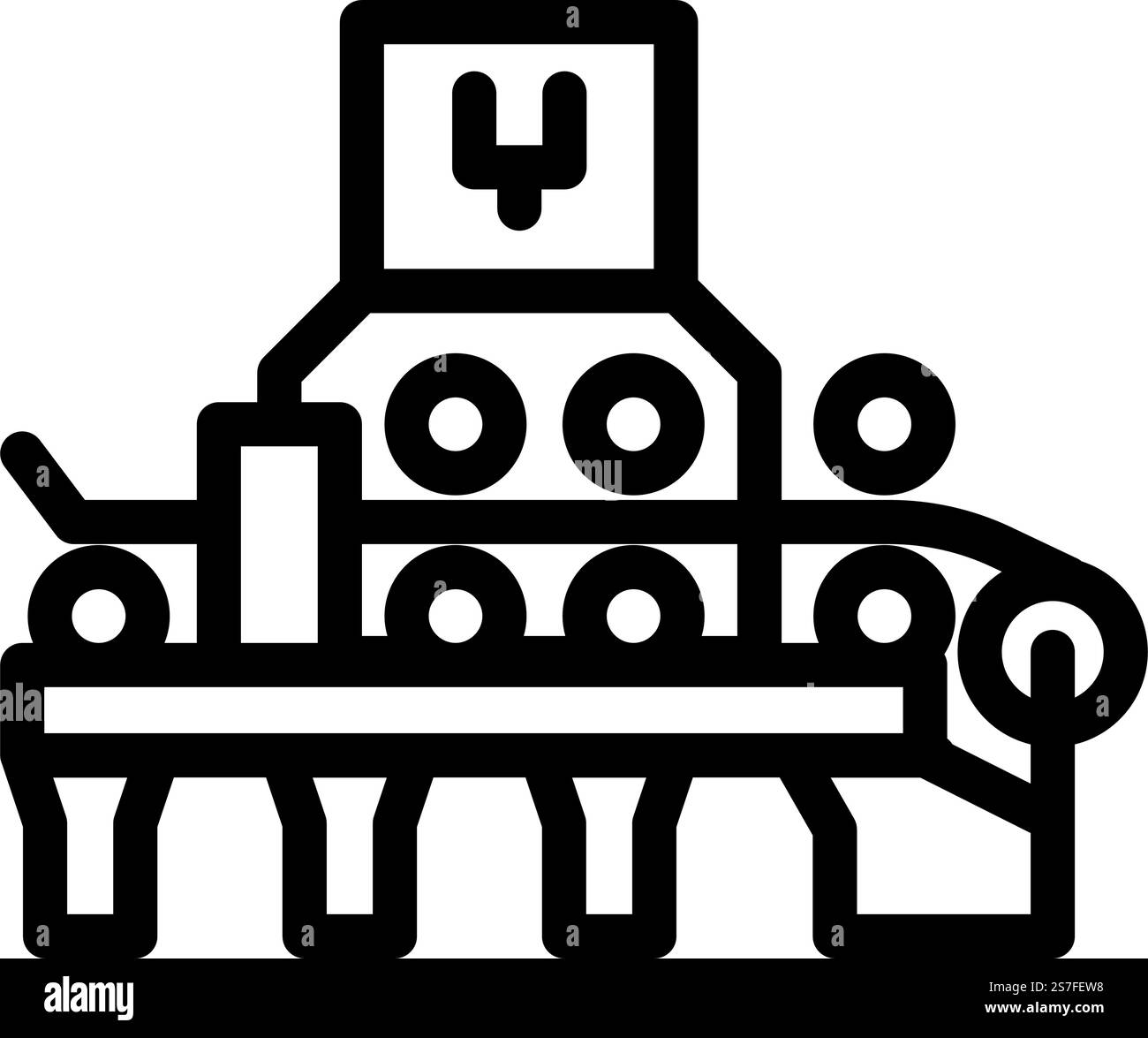 hot strip mill steel production line icon vector. hot strip mill steel ...
