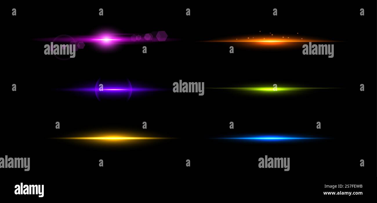 Neon dividers glow backlight separators hi-res stock photography and ...
