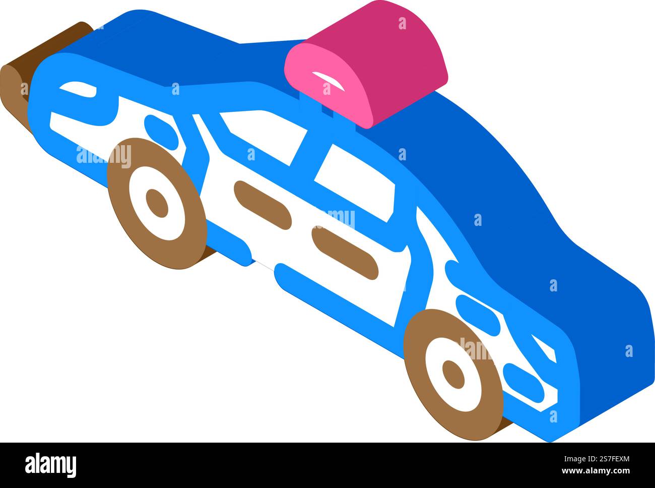 police car crime isometric icon vector. police car crime sign. isolated ...