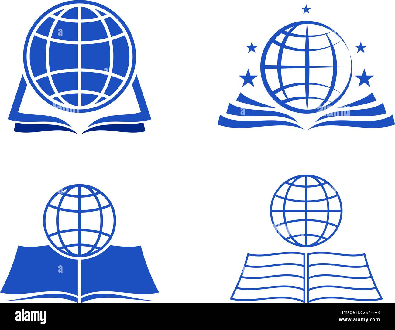 World book day logo vector flat design template Stock Vector Image ...