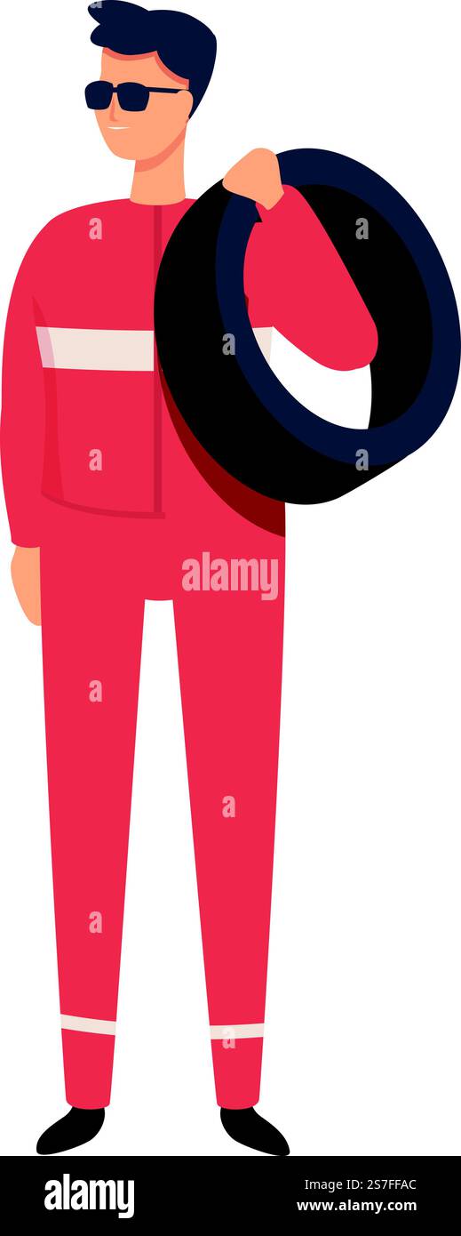 Racing team change tyre icon cartoon vector. Race car. Sport racer ...