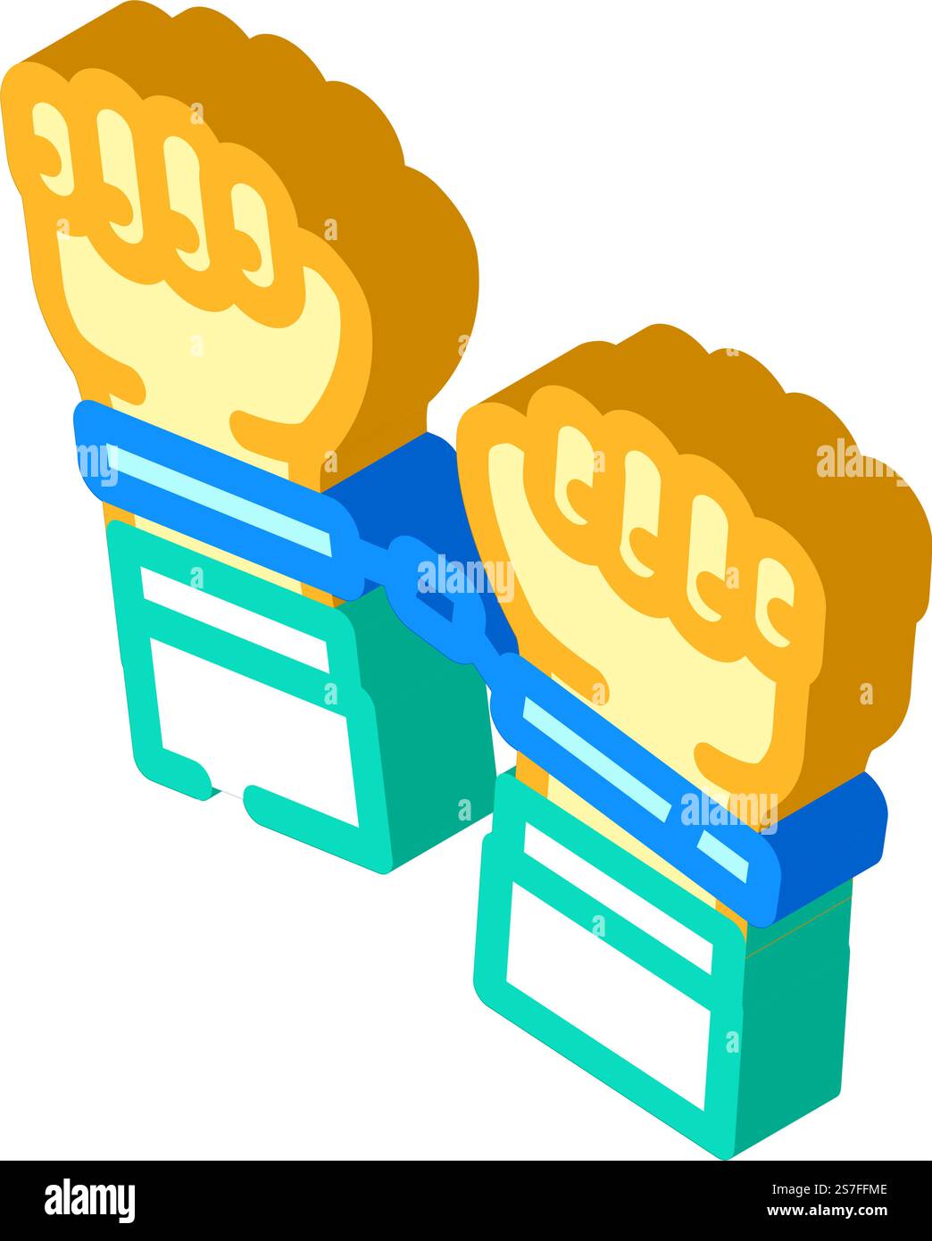 handcuffed hands crime isometric icon vector. handcuffed hands crime ...