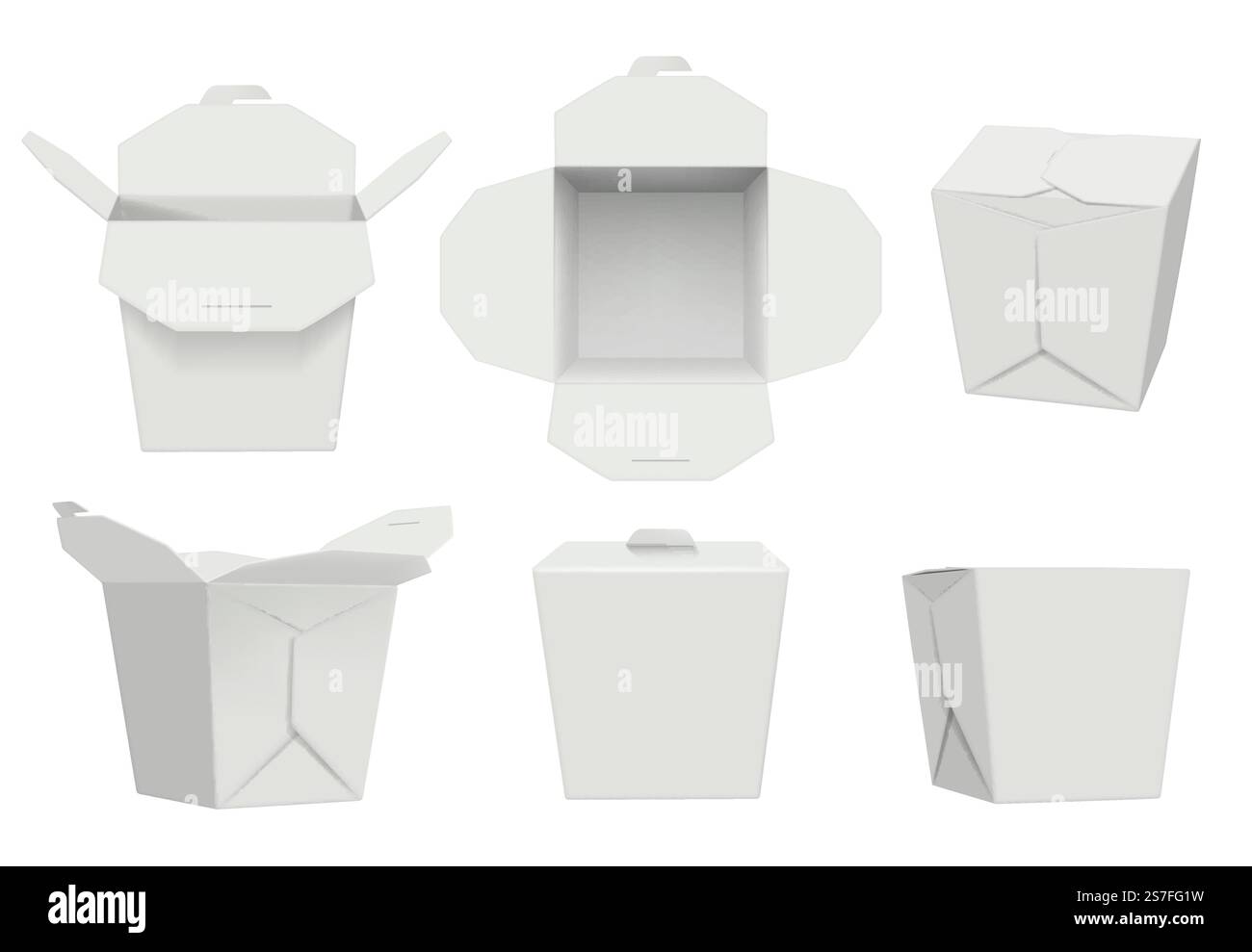 Wok box. Crafted cardboard containers for delivery asian food decent ...