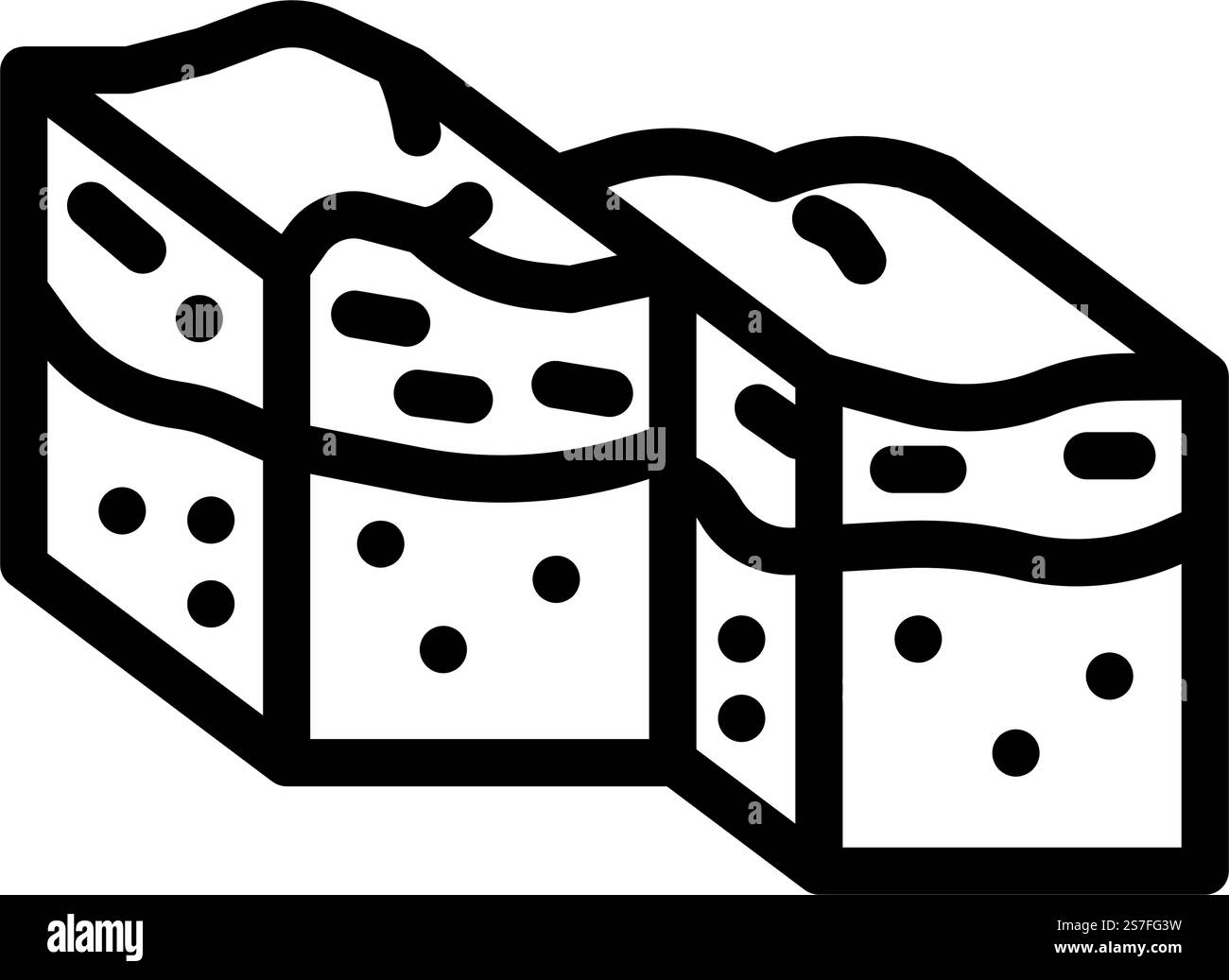 transform earthquake line icon vector. transform earthquake sign ...