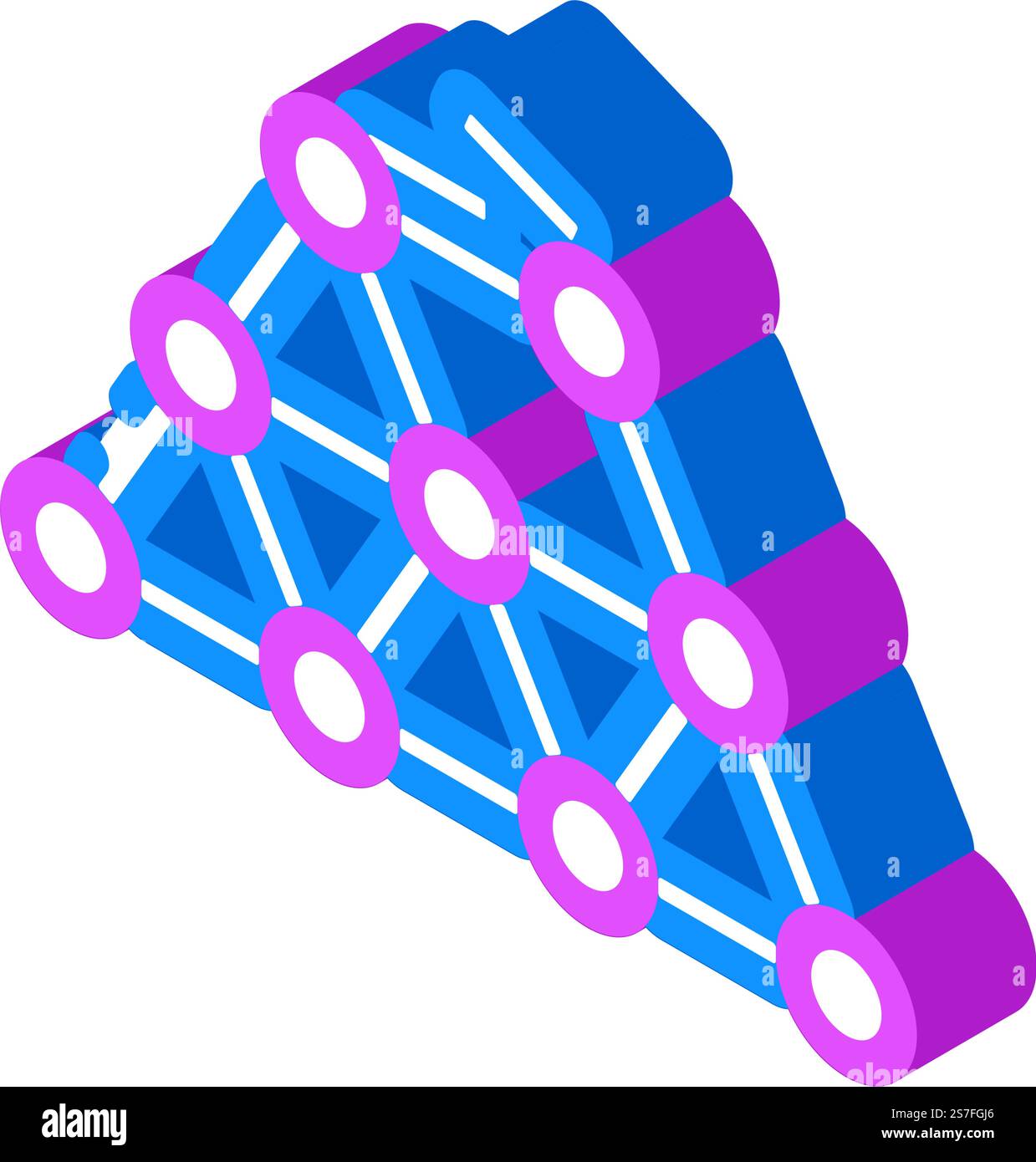 magnetic building set toy baby isometric icon vector. magnetic building ...