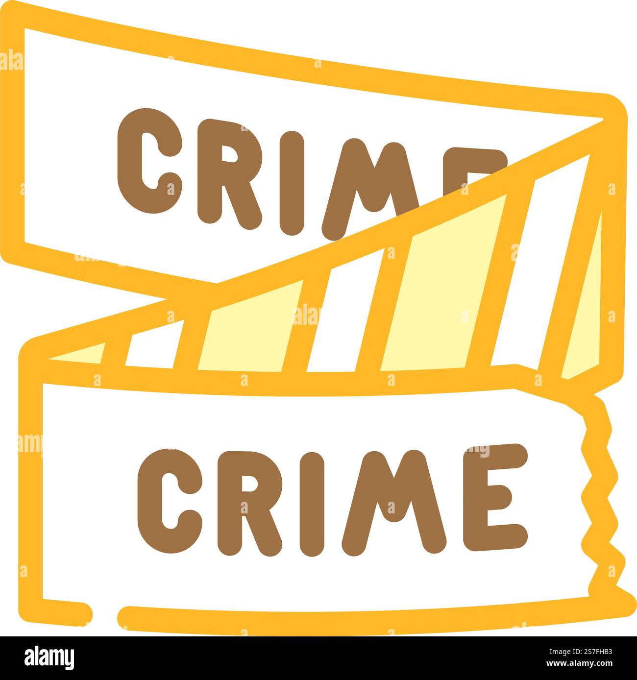 crime scene tape color icon vector. crime scene tape sign. isolated ...
