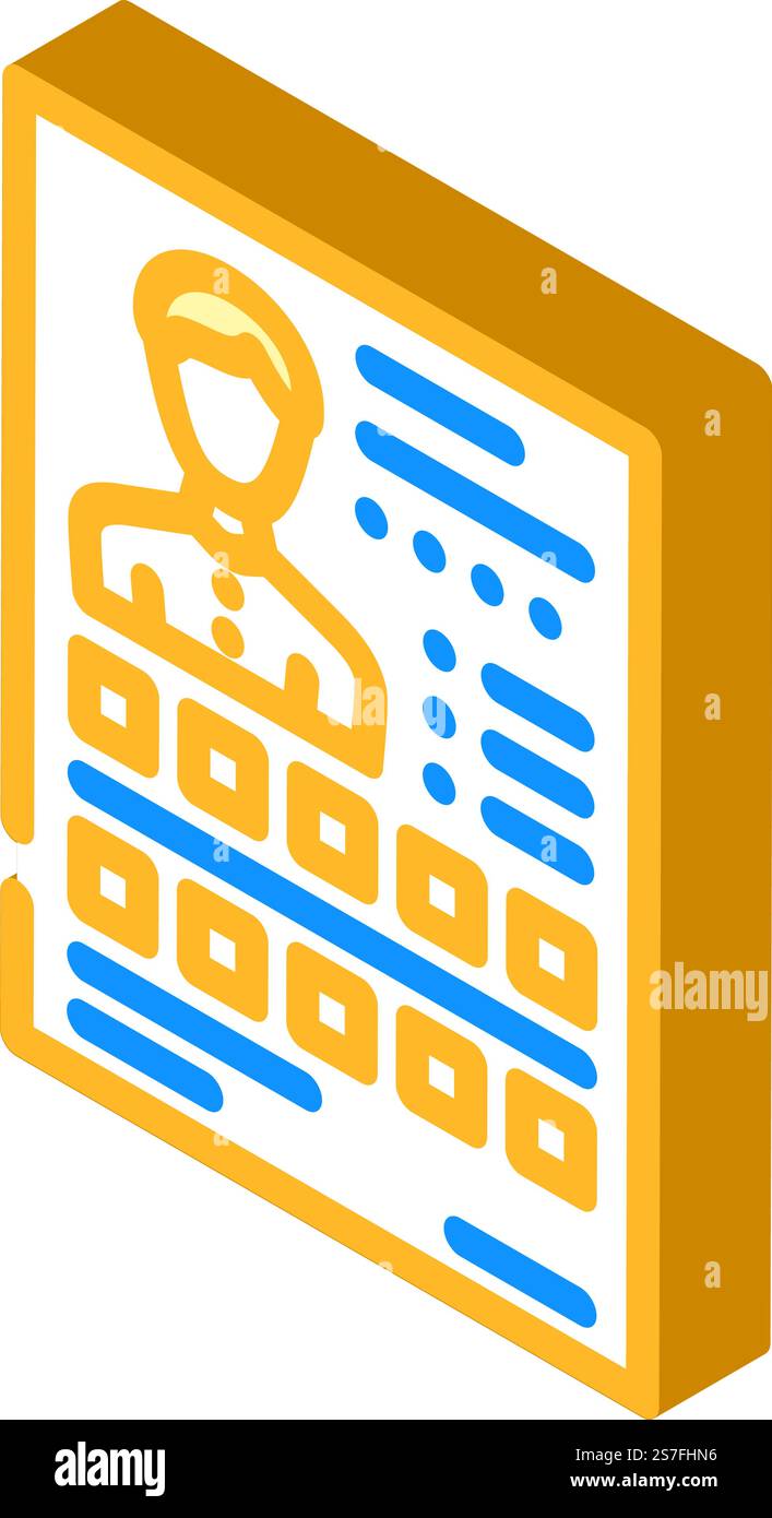 mugshot profile criminal isometric icon vector. mugshot profile ...