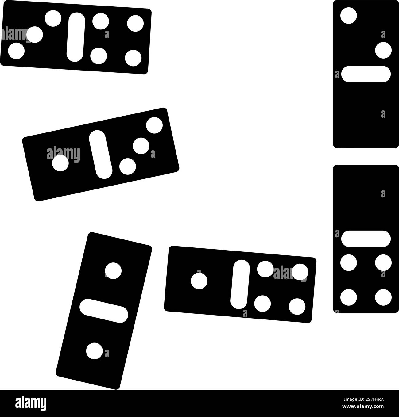 dominoes set board table glyph icon vector. dominoes set board table ...