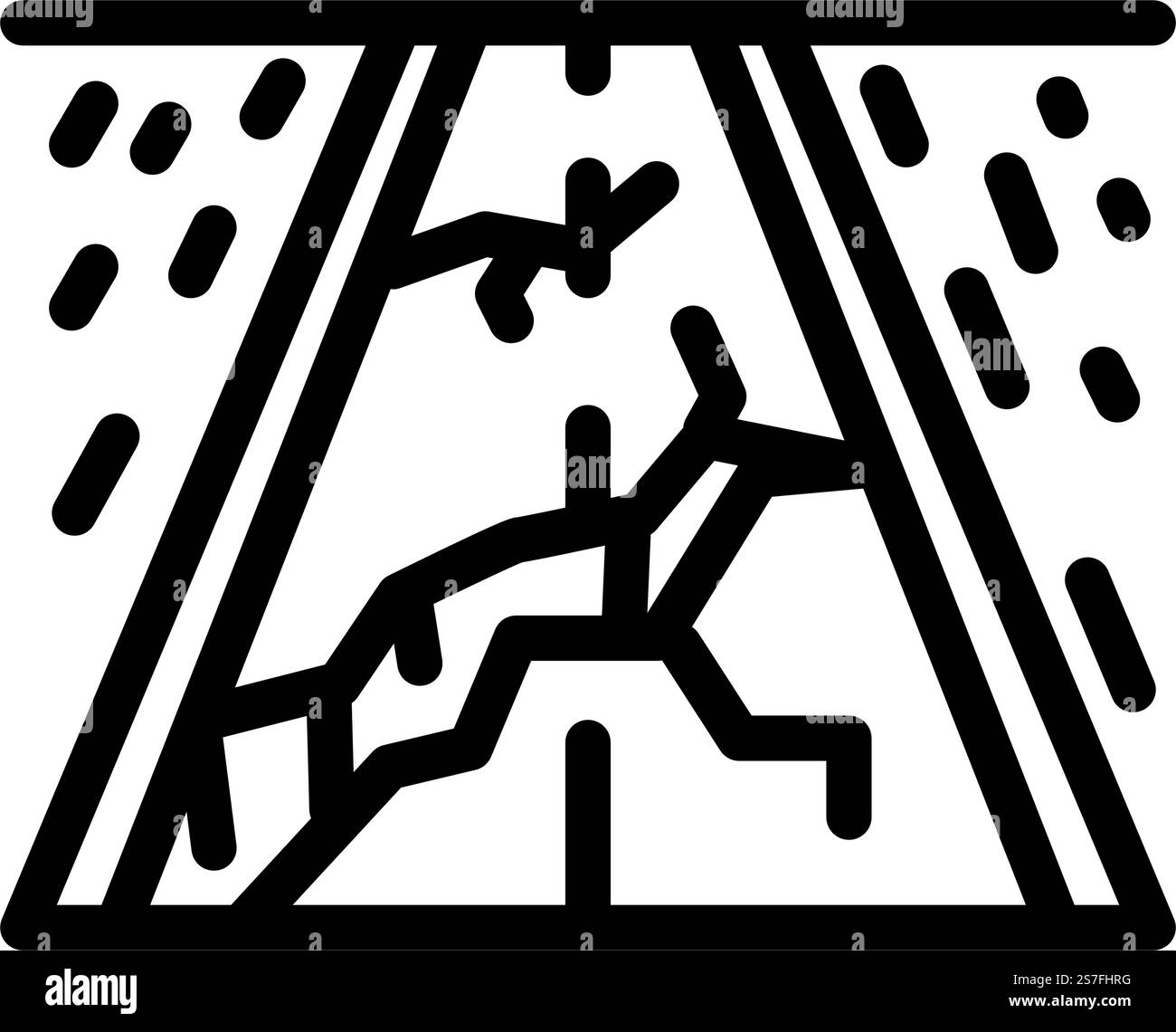 Road construction sign line Black and White Stock Photos & Images - Alamy