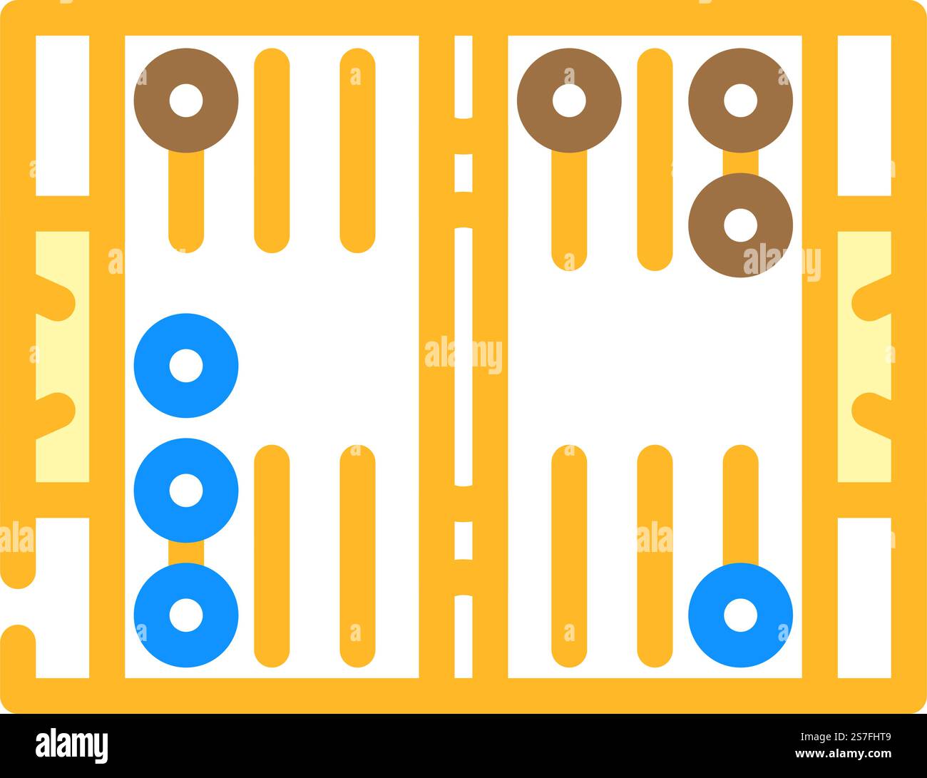 backgammon game board table color icon vector. backgammon game board ...