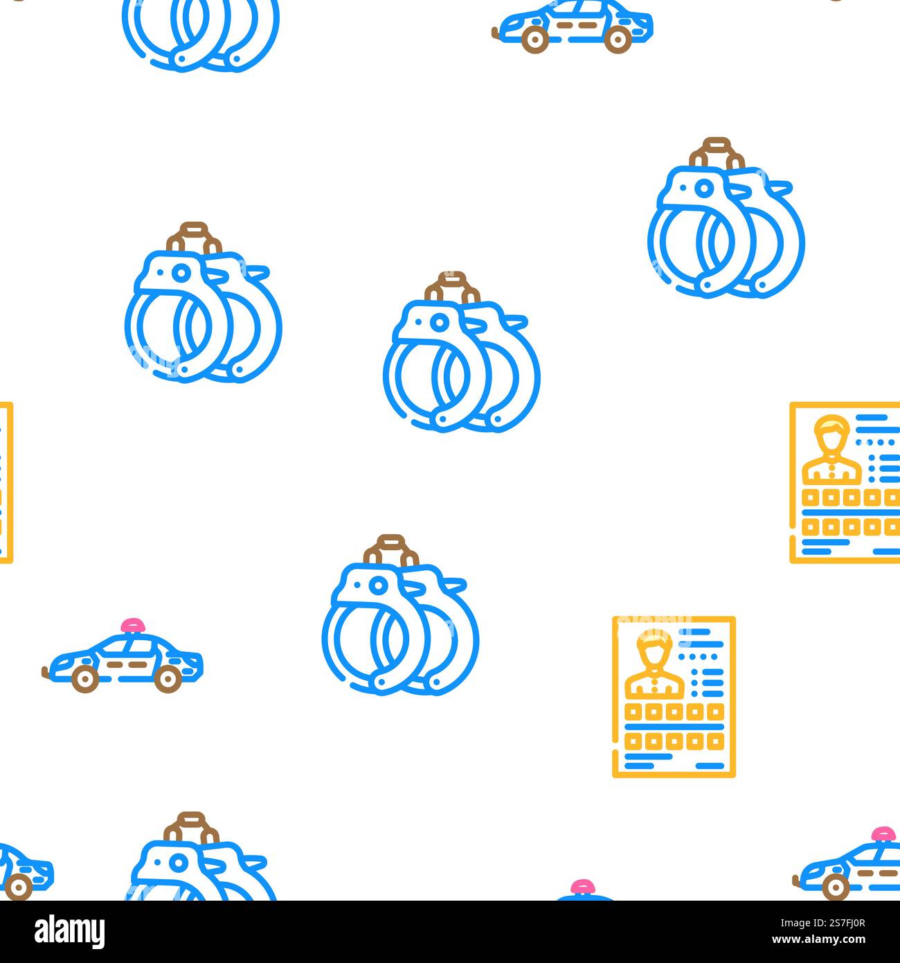 crime scene police criminal vector seamless pattern thin line ...