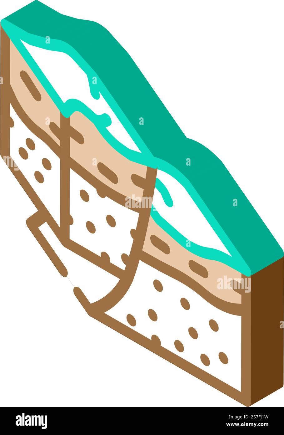 compression thrust earthquake isometric icon vector. compression thrust ...