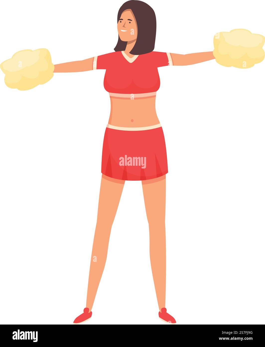 Team girl icon cartoon vector. Cheer leader. Woman female. Team girl ...