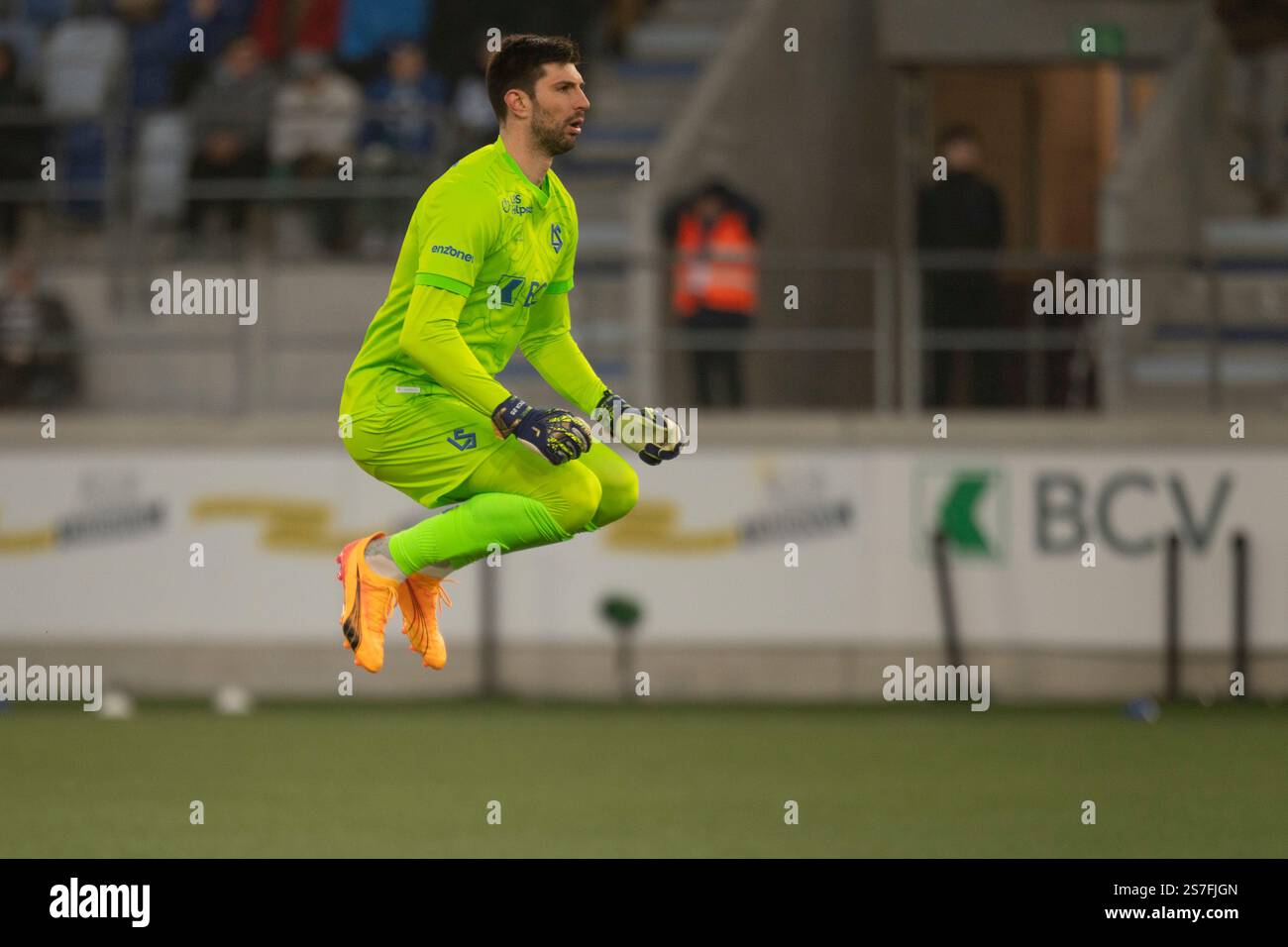 Lausanne, Switzerland. 19 January, 2025: Karlo Letica (goal keeper) of ...