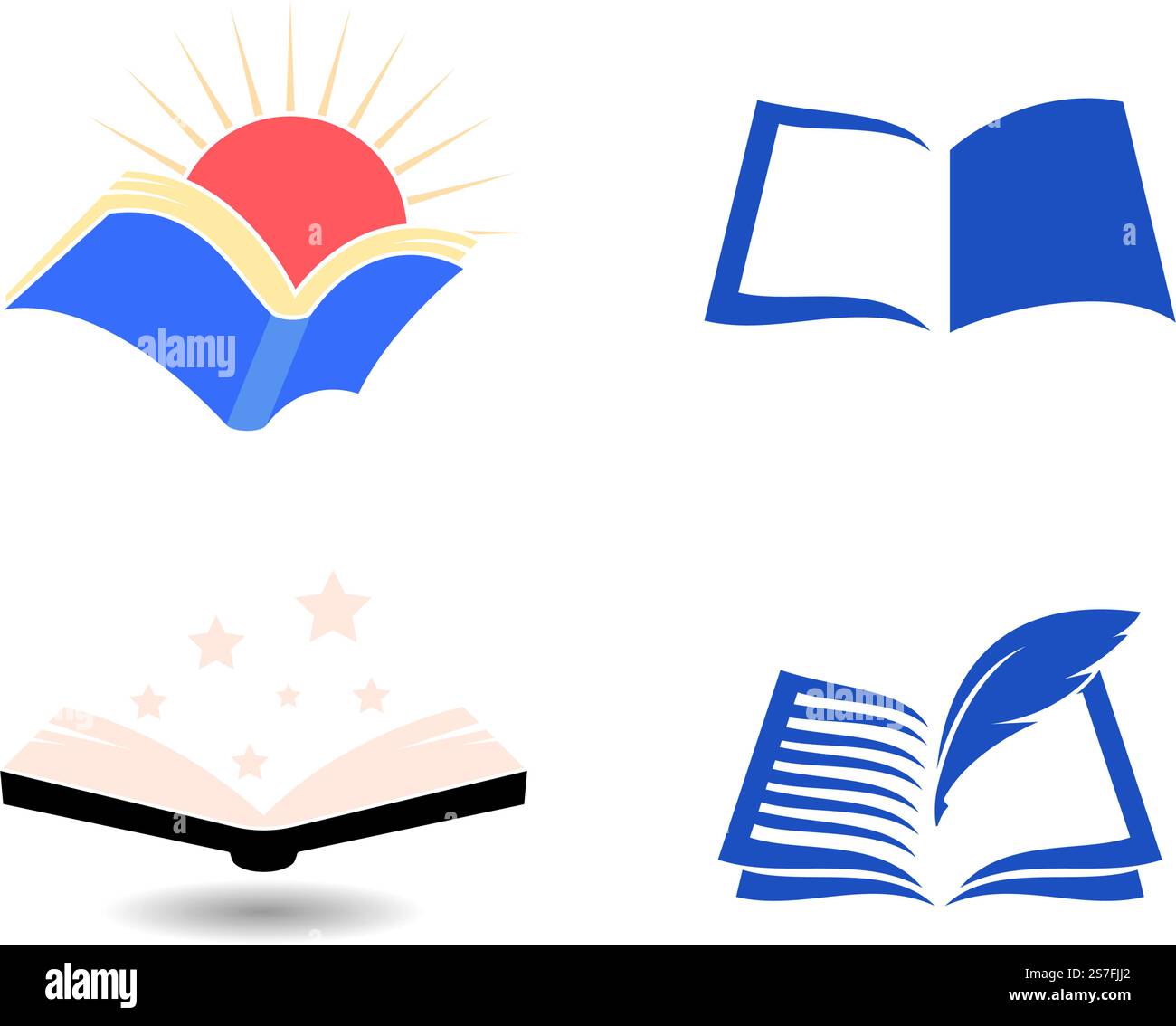 World book day logo vector flat design template Stock Vector Image ...