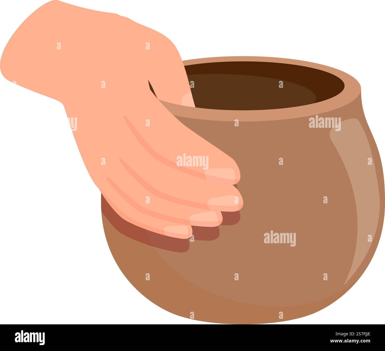 Studio potter icon cartoon vector. Pottery art. Class wheel. Studio ...