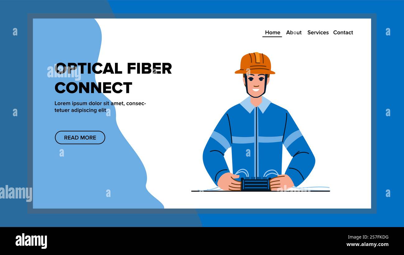 optical fiber connect vector. data communication, digital internet ...