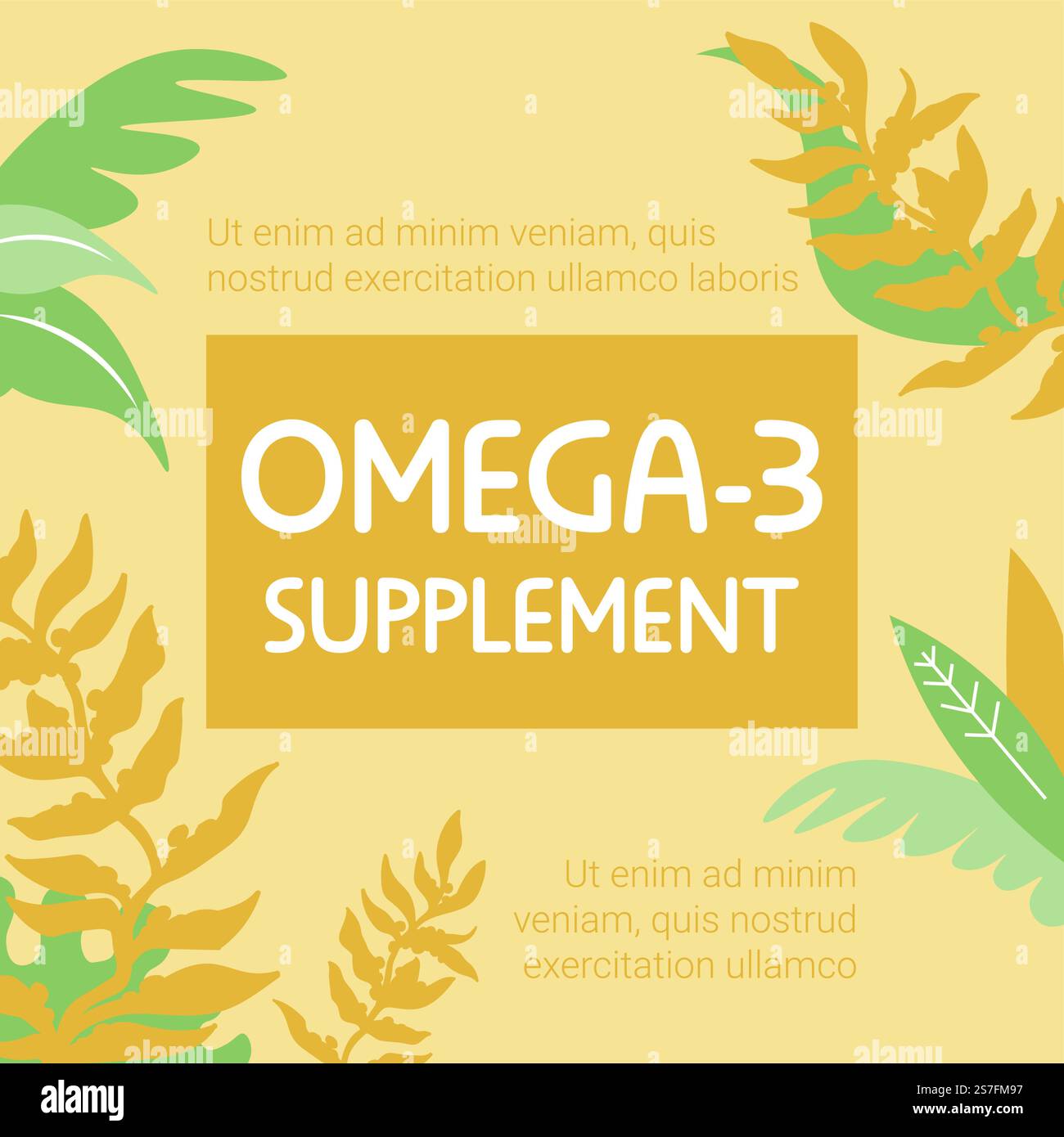 Omega 3 supplement for dieting and nourishment. Healthy consumption and ...
