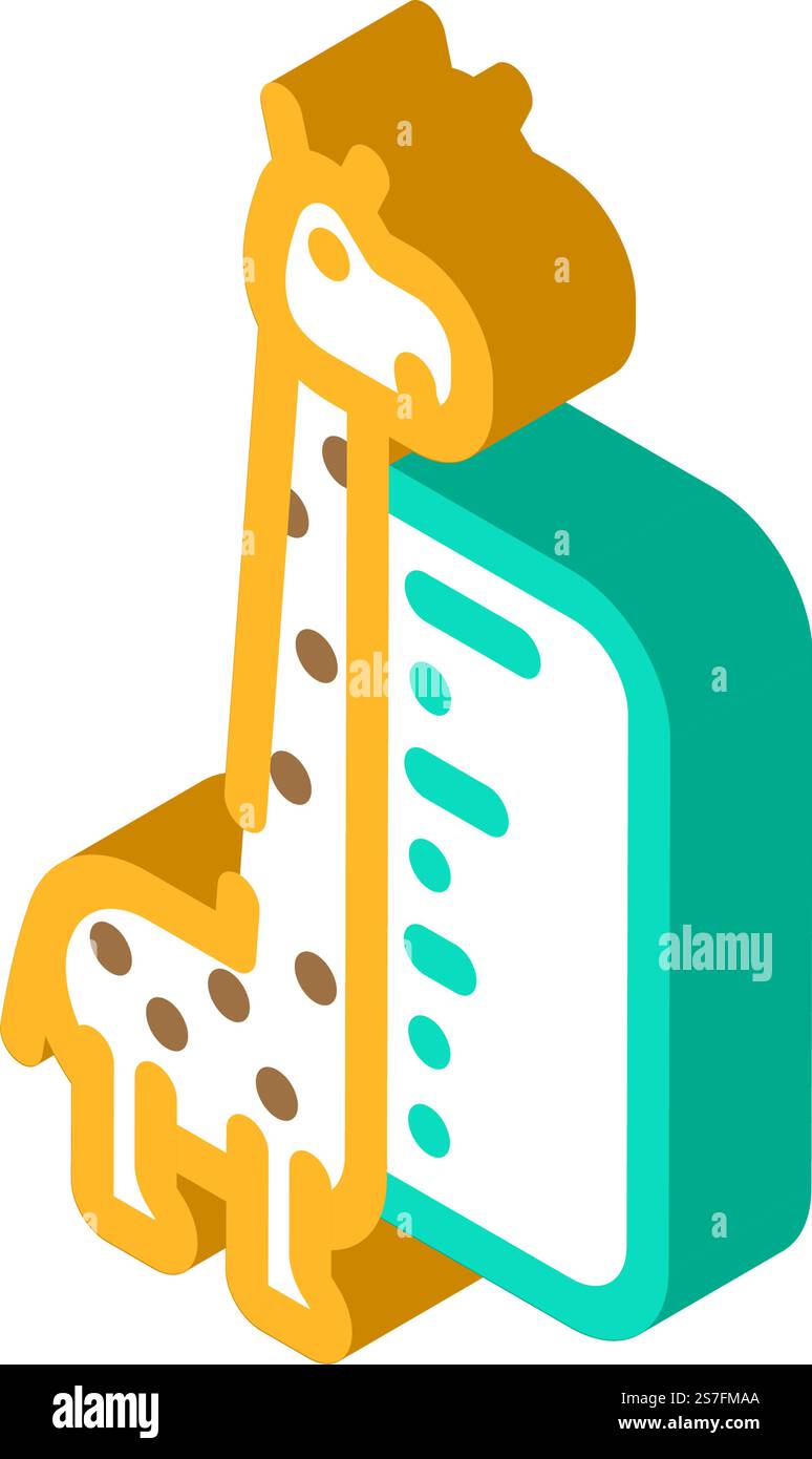 height chart kid bedroom isometric icon vector. height chart kid ...