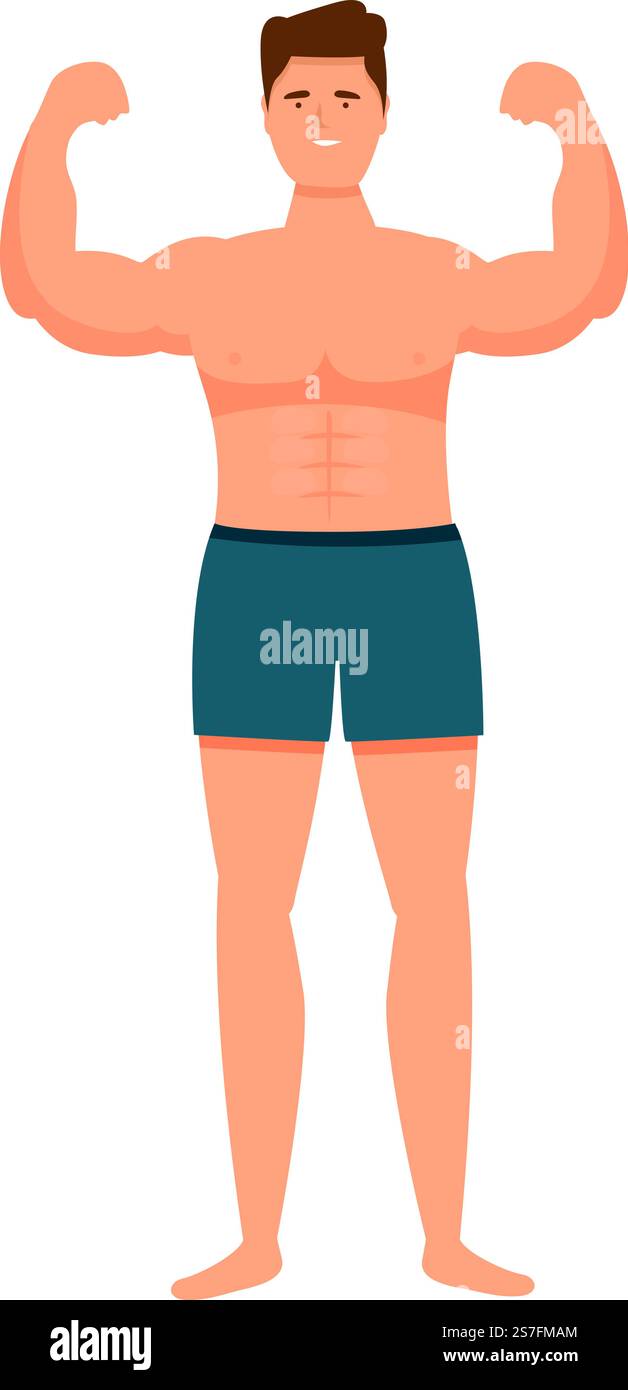 Flex muscle body icon cartoon vector. Strong arm. Big bicep. Flex ...