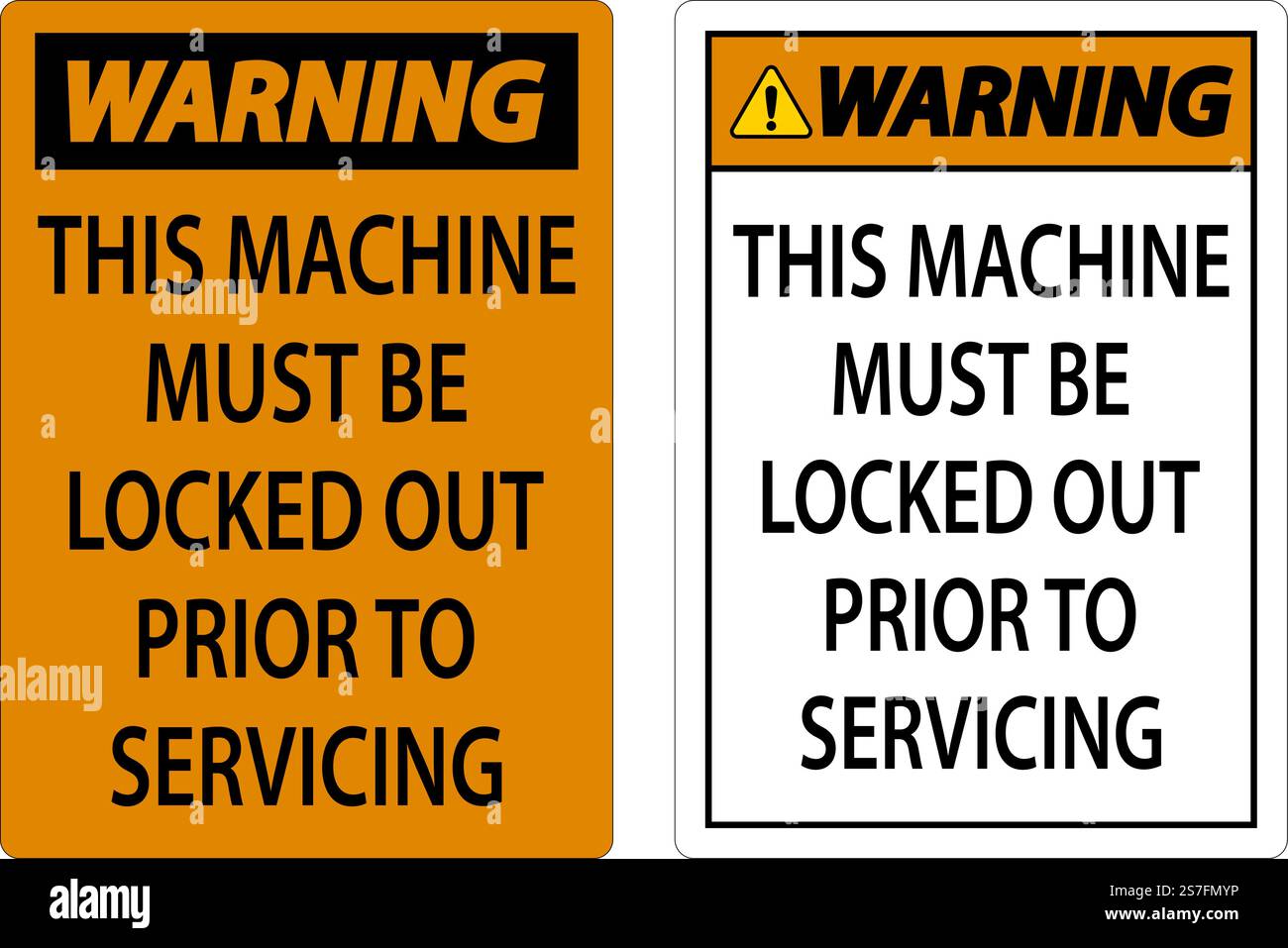 Warning This Machine Must Be Locked Out Prior To Servicing Sign Stock ...